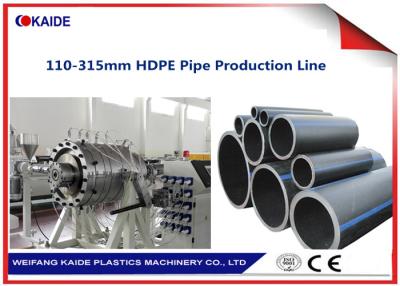 Cina tubo dell'HDPE di 110mm-315mm che fa la macchina KAIDE dell'espulsore del tubo dell'HDPE della macchina 315mm in vendita