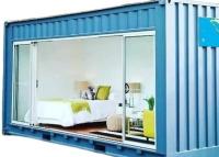 China 20GP Prefab Shipping Container House Panoramic Window Custom Color Mobile Home for sale