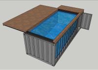 China 20GP Embedded Swimming Pool Shipping Container 14.77m2 Customizable for sale