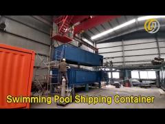 Toughened Glass Swimming Pool Shipping Container 20GP Steel Structure