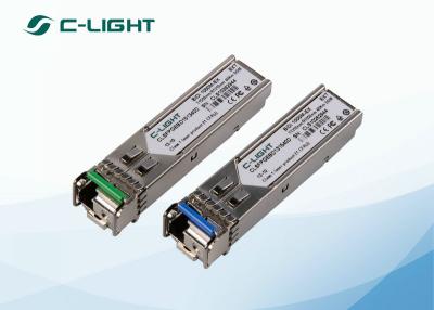 中国 1.25G 1000BX のイーサネットのための 40km SFP BIDI の光学トランシーバー TX1550nm RX1310nm 販売のため