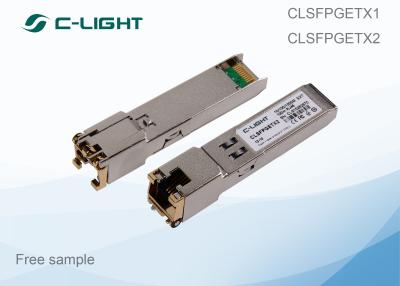 Cina Base ottica di rame 10/100/1000 di RJ-45 SFP Transceier 100m in vendita