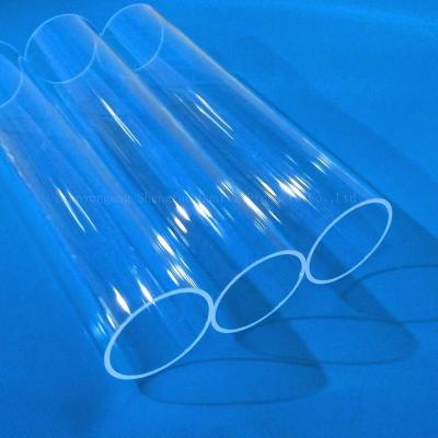 China High Purity 99.99% Quartz Glass Tube Heat Resistant Fused Silica Tube Round Quartz Pipe for Lab Furnace Manufacturer for sale
