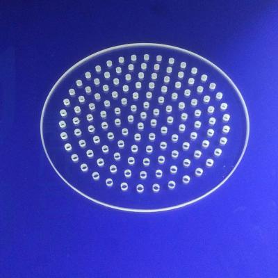 中国 工場 カスタム クォーツ ガラス シート 高温レーザー 孔 販売のため