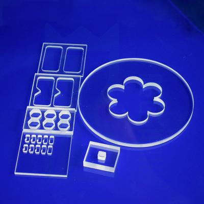 China Duidelijk gesmolten siliciumkwarts glasplaat quartz glasplaat plaat schijf voor optische industrie Te koop