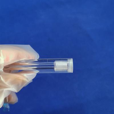 China Custom High Purity High Temperature Sealed Laboratory Quartz Thread Pipe for sale