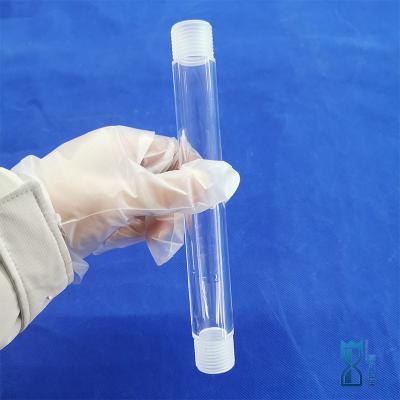 China Custom High Purity High Temperature Sealed Laboratory Quartz Thread Pipe for sale