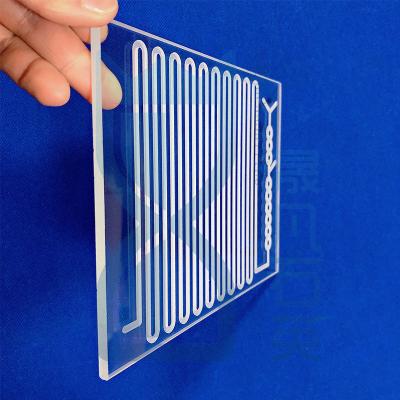 中国 オーダーメイド Cnc オプティカルスロットクォーツガラスパネル 窓パネル 販売のため