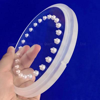 중국 전문 사용자 지정 고온 내성 투명 구멍 뚫린 쿼츠 스텝 시트 판매용