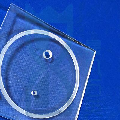 중국 고 정밀성 융합 쿼츠 뚫린 쿼츠 유리판의 CNC 가공 판매용