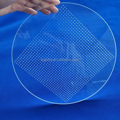 중국 전문 사용자 지정 UV 투명 레이저 구멍 뚫린 쿼츠 엽 판매용