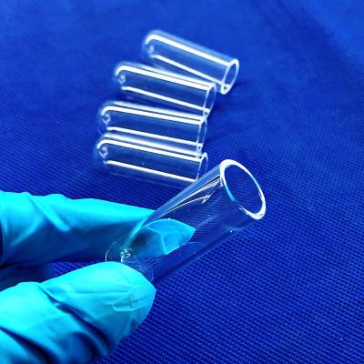 China Resistência à corrosão a altas temperaturas Fábrica de laboratório industrial de quartzo de fundo redondo tubo de ensaio plano à venda