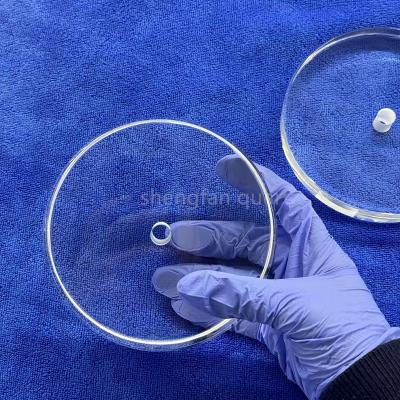 Cina Personalizzazione Piastra di vetro in silice fuso trasparente UV Piastra di vetro in quarzo per lampada a LED UVC in vendita