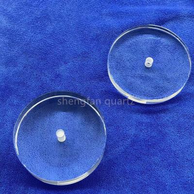 China Personalizzazione Piastra di vetro in silice fuso trasparente UV Piastra di vetro in quarzo per lampada a LED UVC for sale