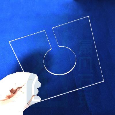 China Anpassung Transparent UV Fused Silica Sheet Plate für UVC Led Lamp zu verkaufen