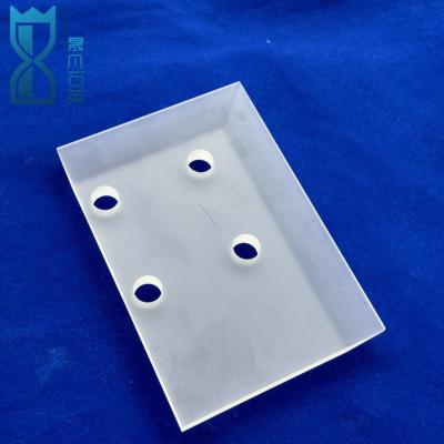 China Glasrunder Glasrunder Glasplatte Laserperforierte Quarzplatte zu verkaufen