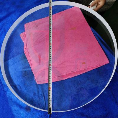 China High Light Transmission Large Diameter Quartz Glass Disc Transparent Quartz Glass Sheet Custom for sale
