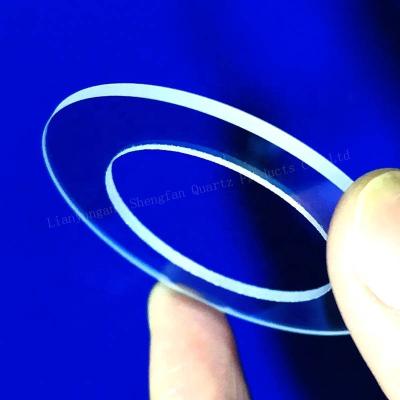 China Custom High Purity Transparent Quartz Perforated Quartz Transparent Ring Factory for sale
