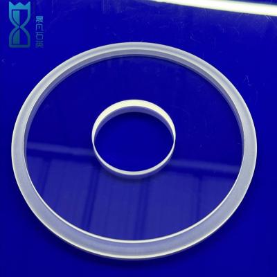 중국 주문 고순도 투명한 쿼츠 구멍 뚫린 쿼츠 투명한 반지 공장 판매용