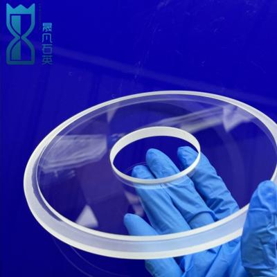 중국 주문 고순도 투명한 쿼츠 구멍 뚫린 쿼츠 투명한 반지 공장 판매용