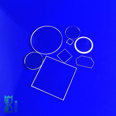 中国 工場 高透明性 光学窓のための溶融シリカ オーダーメイド 不規則クォーツシートガラスプレート 販売のため