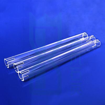 Cina Fabbrica di forni resistenti alle alte temperature tubo di riscaldamento a quarzo fuso a misura tubo di vetro a quarzo in vendita