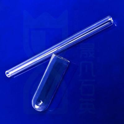 China Customized Clear Round Bottom End Quartz Test Tube For Laboratory for sale