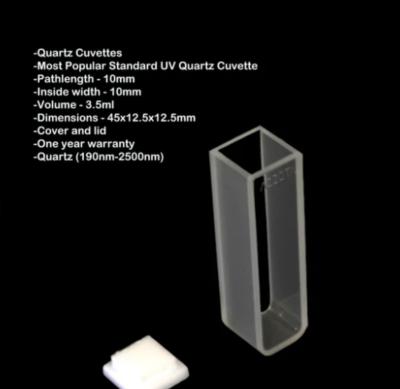 China Lab Essential! Ultraviolet Quartz Cuvettes 5mL/10mL, 100% Bubble-Free, Compatible with UV-Vis Spectrophotometers for sale