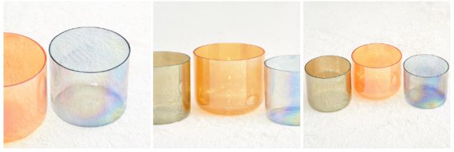 Close-up of crystal singing bowl