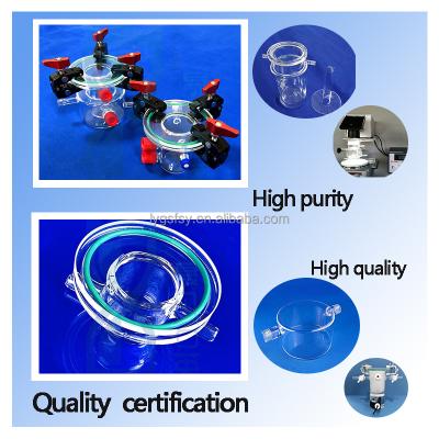 China High Precision Flanged Quartz Glass Reactor with Ozone Free Welding for 1100℃ Hydrogen Production for sale
