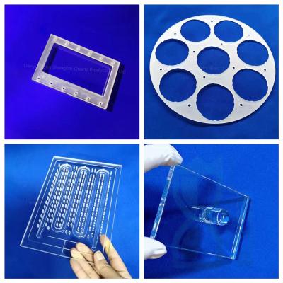 China High Purity Quartz Glass Disc Sheet High Transmittance with Cutting and Welding Processing Services for sale