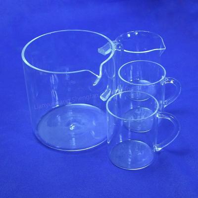 China Customized high-temperature resistant and corrosion-resistant 50-1000ml transparent quartz beaker for sale