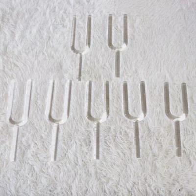 China Crystal tuning fork transparent quartz gentle tapping on the ear for precise tuning and stress relief for sale