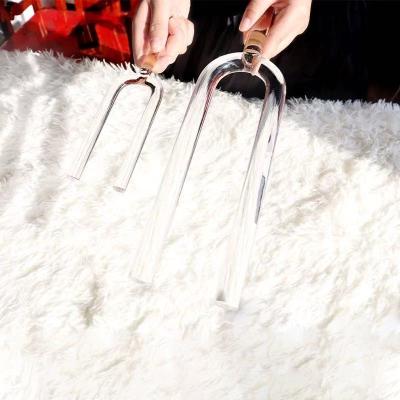 China Crystal tuning fork transparent quartz gentle tapping on the ear for precise tuning and stress relief for sale