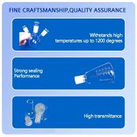 China Custom 50-5000ML Quartz Glass Flask With Round  Flat Bottom for sale
