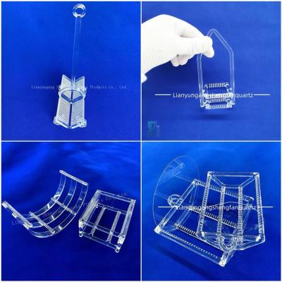 China High-temperature resistant transparent quartz glass tube quartz boat for sale