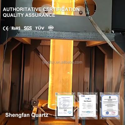 China Factory Made High Temperature Resistant Quartz Glass Tube with 99.99% SiO2 Purity and 1100℃ Working Temperature for sale