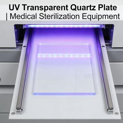 China Hot Sale UV High Transmittance Anti-Corrosion Clear Quartz Glass Plate with Precision Machining for Lab Equipment for sale