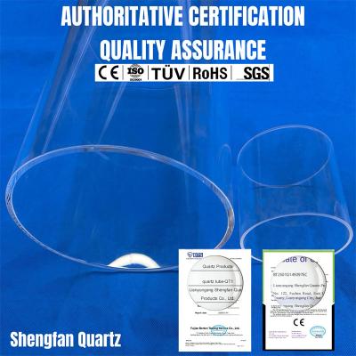 China Factory Customization Two-ended Port Fire Polished Quartz Glass Tube for Experimental Furnace Tube for sale