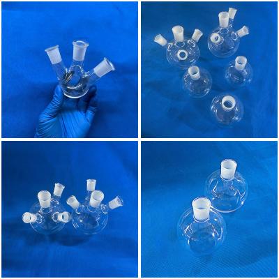 China Customized Transparent Quartz Glass Flask Laboratory Container with High Stability and Corrosion Resistance for sale
