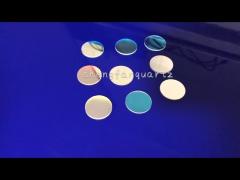 사파이어 빛 유리 소편 코팅된 석영 2.2g/Cm3 광학유리 렌즈