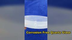 High temperature corrosion resistant quartz glass plate