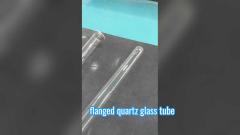 High-temperature and corrosion-resistant flanged quartz glass tube