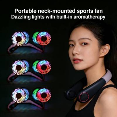 China Lightweight Portable Neck Fan 3rd Generation Lazy Wearable Rechargeable Fan For Sports / Outdoor for sale