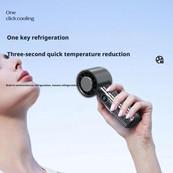 Quality Digital Display Mini Usb Cooling Fan Lightweight Rechargeable Handheld Fan for sale