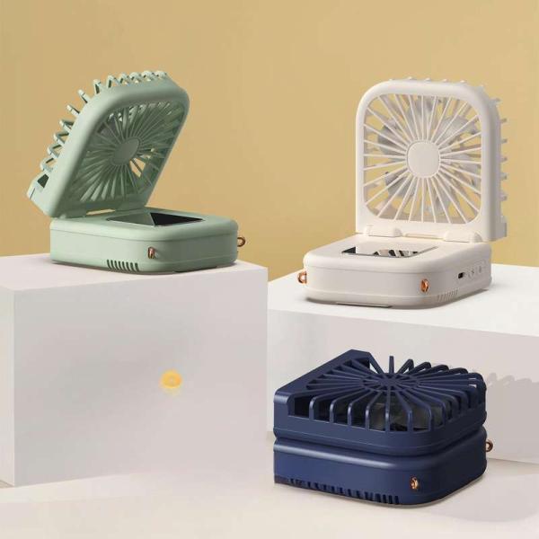 Quality 2000mAh Battery Handheld Fan Foldable USB Fan Humidify Function Mini Portable for sale