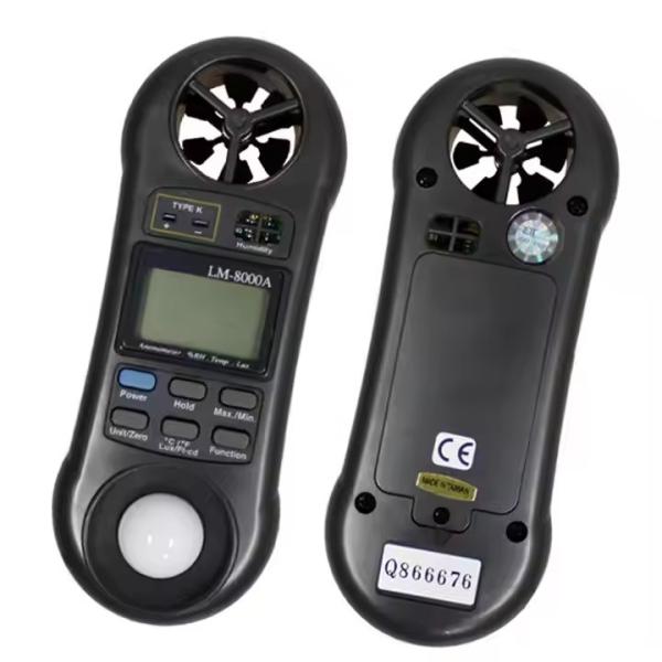 Quality Pocket 4 In 1 Digital Anemometer Illuminance Meter Thermometer Hygrometer for sale