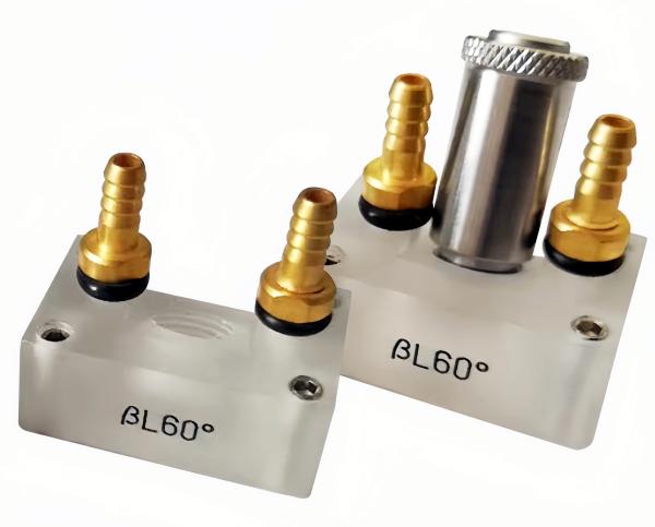 Quality TOFD Probe Wedge Sets 5-12MHz Dual Crystal 45C-70C Angles Lemo00 Lemo01 Detachable for sale