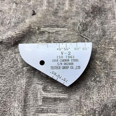 China V2 Ultrasonic Calibration Block Carbon Steel NDT UT Test Block For Flaw Detector for sale