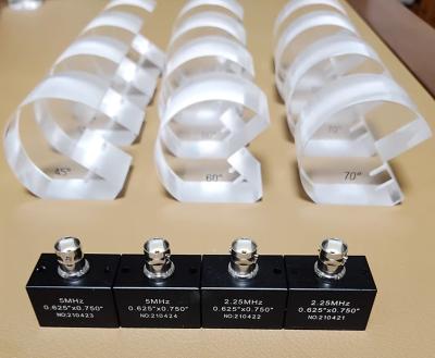 China AWS Ultrasonic Probes For Weld Seam Testing With 45C 60C 70C Angle Wedges for sale